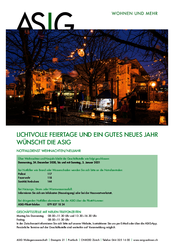 ASIG Wohnen: Home